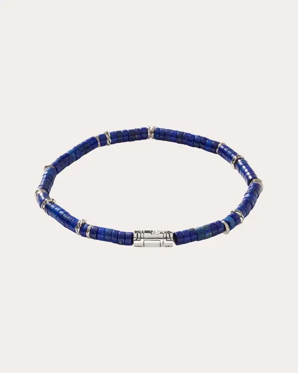 John Hardy 4mm Lapis Lazuli Heishi Bracelet