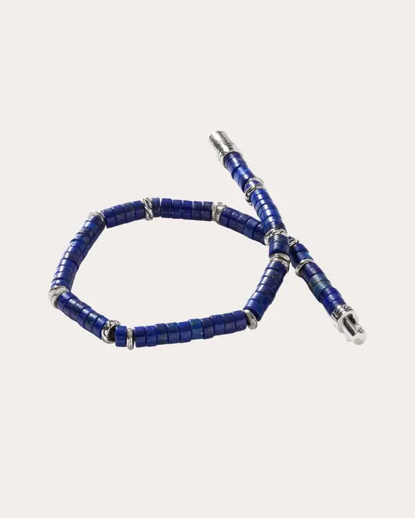 John Hardy 4mm Lapis Lazuli Heishi Bracelet