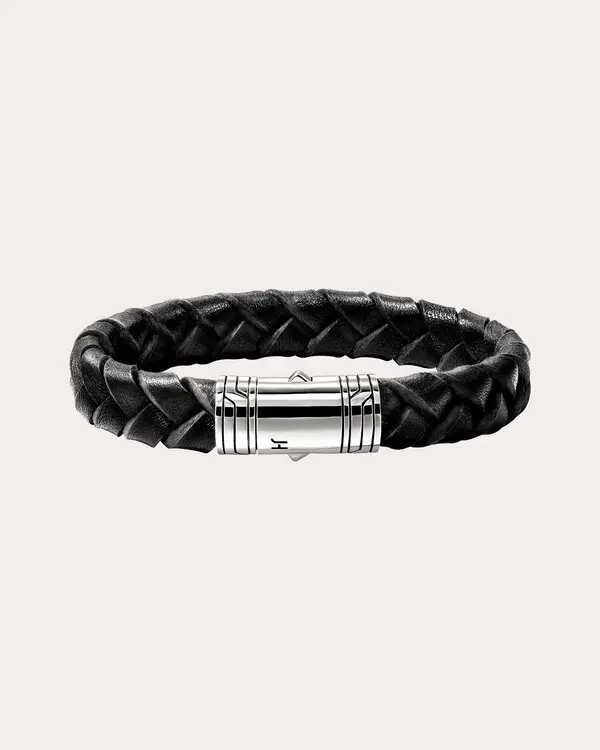 John Hardy Braided Leather Bracelet - Black