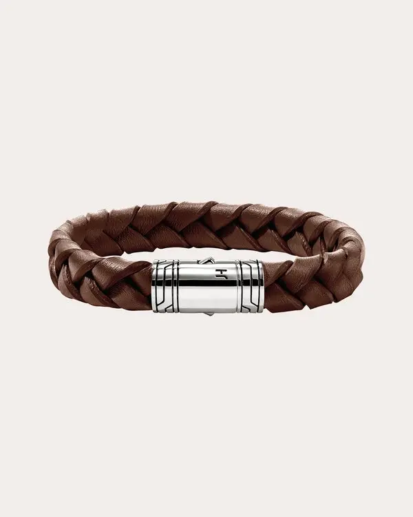 John Hardy Braided Leather Bracelet - Brown