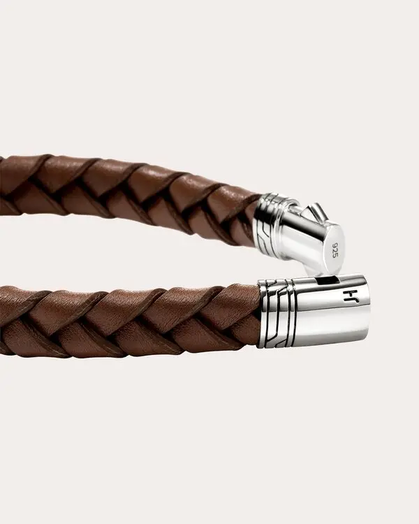 John Hardy Braided Leather Bracelet