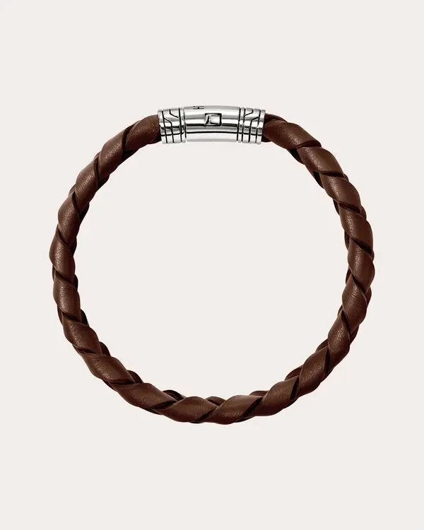 John Hardy Braided Leather Bracelet