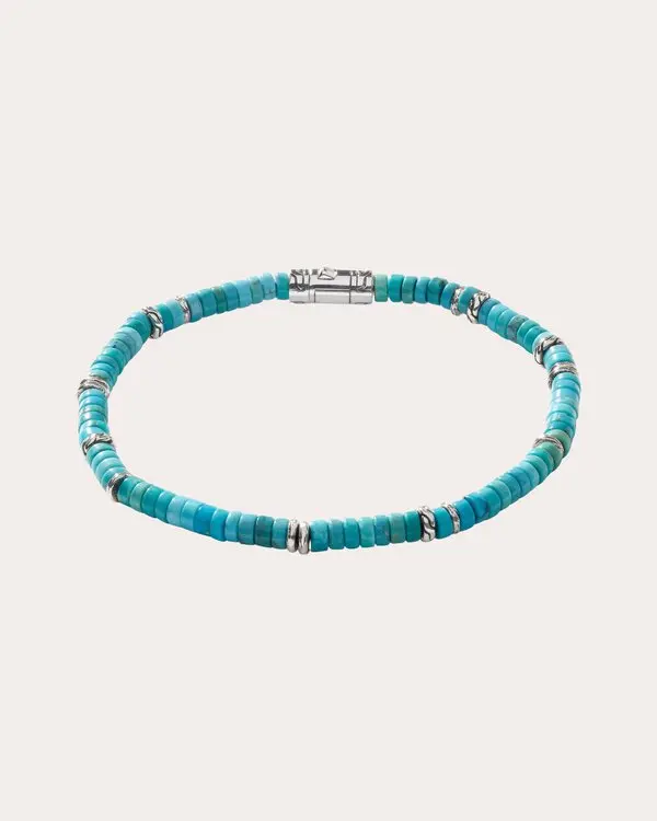 John Hardy 4mm Turquoise Heishi Bracelet