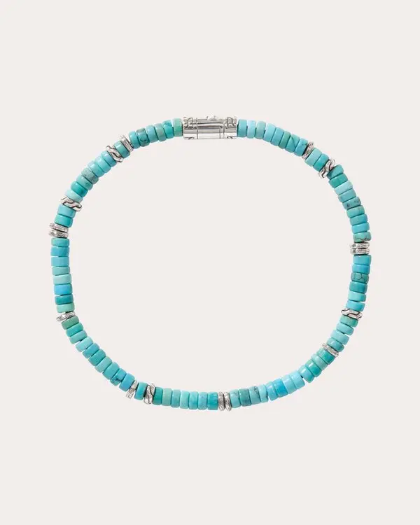 John Hardy 4mm Turquoise Heishi Bracelet
