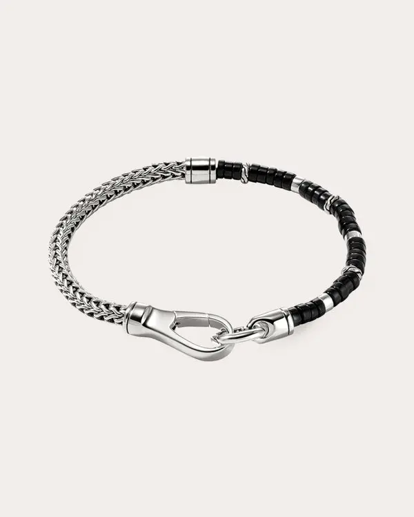 John Hardy Onyx Heishi Chain Bracelet