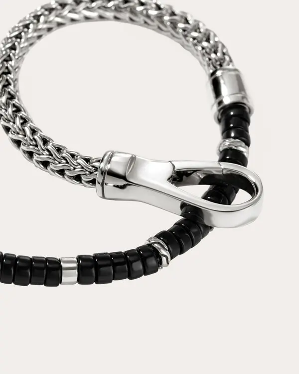 John Hardy Onyx Heishi Chain Bracelet