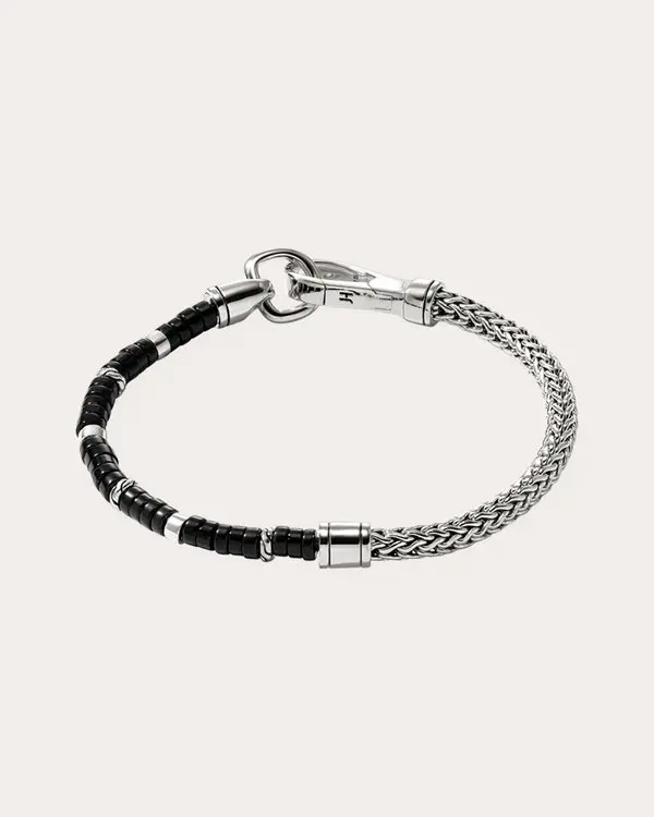 John Hardy Onyx Heishi Chain Bracelet