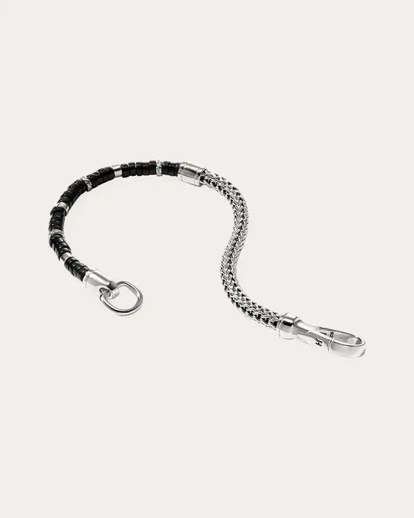 John Hardy Onyx Heishi Chain Bracelet