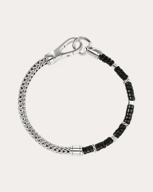 John Hardy Onyx Heishi Chain Bracelet