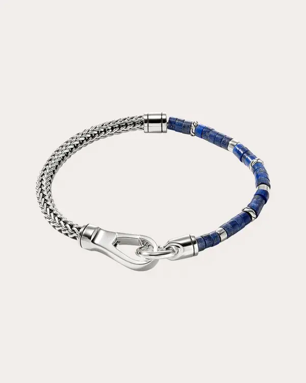 John Hardy Lapis Lazuli Heishi Chain Bracelet