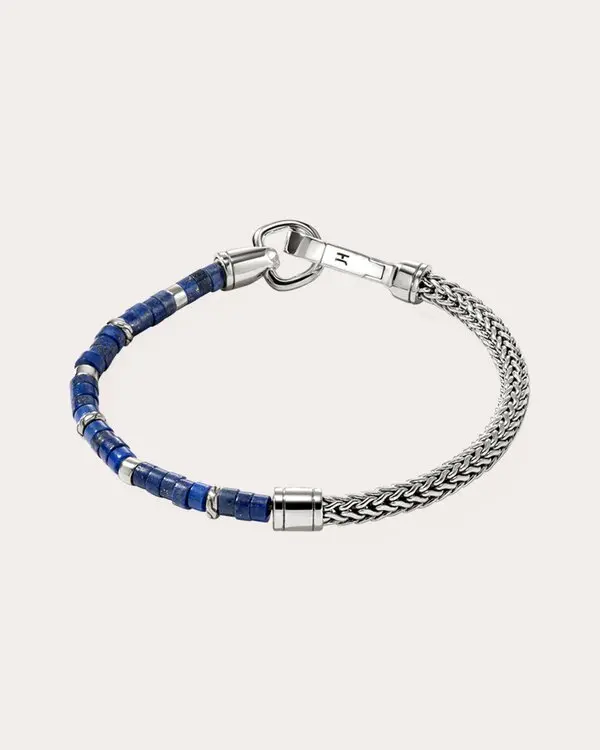 John Hardy Lapis Lazuli Heishi Chain Bracelet
