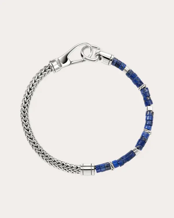 John Hardy Lapis Lazuli Heishi Chain Bracelet