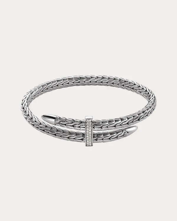 John Hardy Diamond Spear Pavé Flex Cuff
