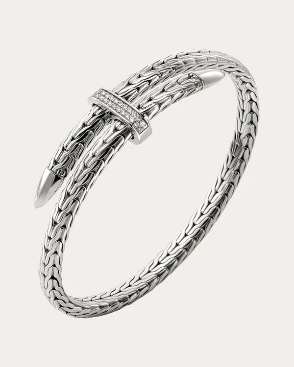John Hardy Diamond Spear Pavé Flex Cuff