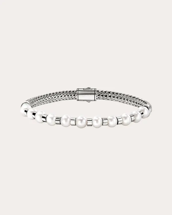John Hardy Cultured Pearl Jh Essential Bracelet - Silver