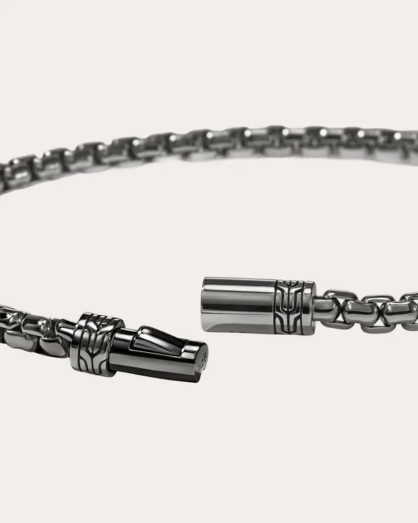 John Hardy 3.7mm Blackened Box Chain Bracelet