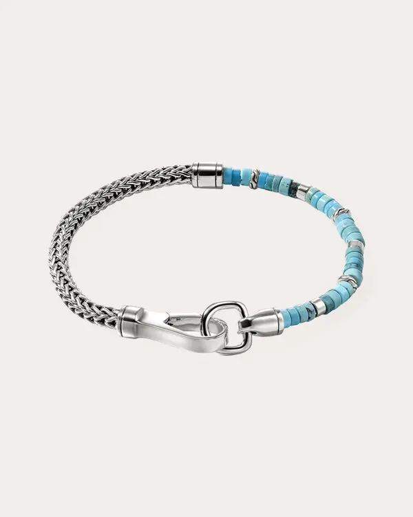 John Hardy Turquoise Heishi Chain Bracelet