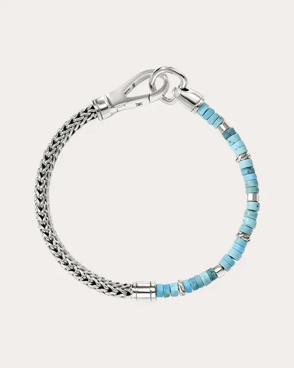 John Hardy Turquoise Heishi Chain Bracelet