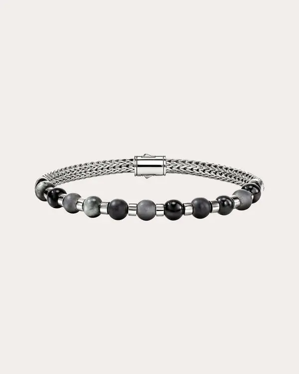 John Hardy Onyx & Hematite Beaded Bracelet