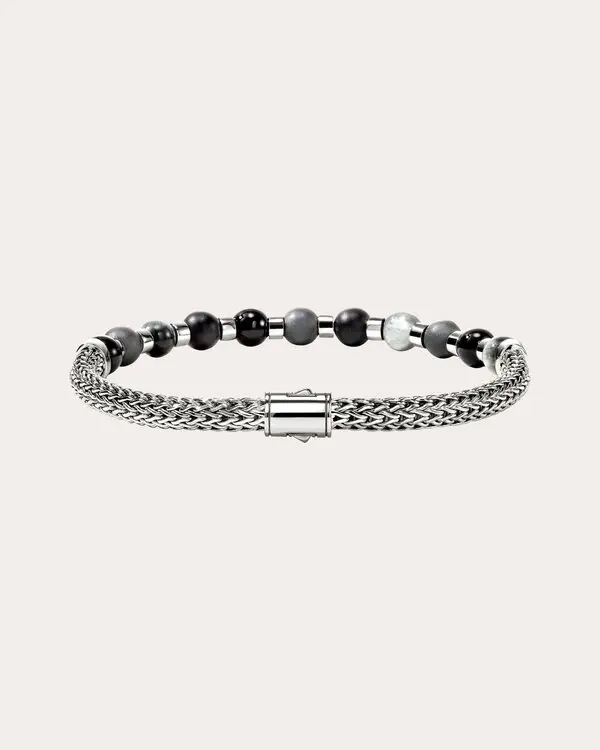 John Hardy Onyx & Hematite Beaded Bracelet