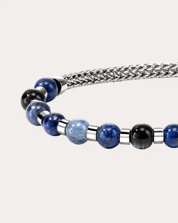 John Hardy Lapis Lazuli & Sodalite Beaded Bracelet