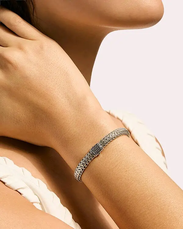John Hardy Sterling Sapphire Icon Chain Bracelet
