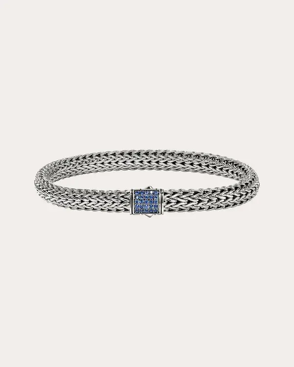 John Hardy Sterling Sapphire Icon Chain Bracelet