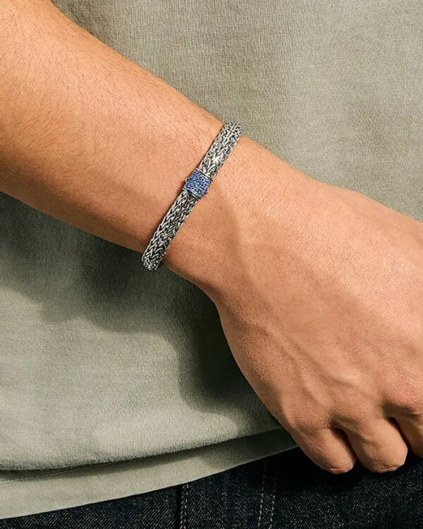 John Hardy Sterling Sapphire Icon Chain Bracelet