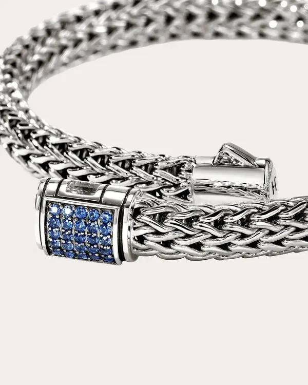 John Hardy Sterling Sapphire Icon Chain Bracelet