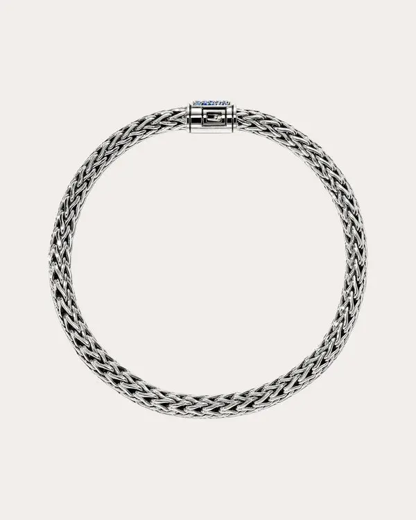 John Hardy Sterling Sapphire Icon Chain Bracelet