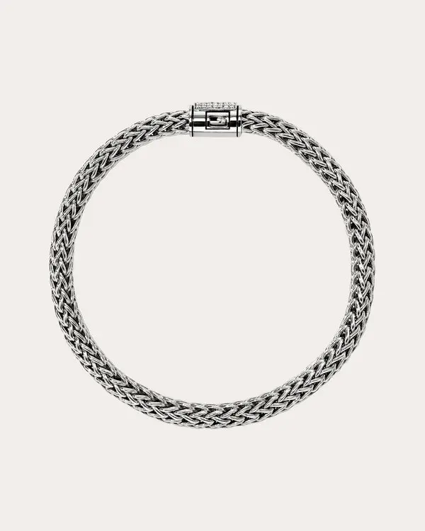John Hardy Diamond 7.5mm Icon Chain Bracelet