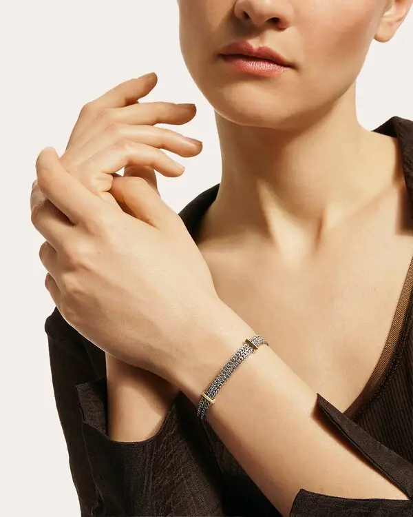 John Hardy Two-tone 6mm Icon Link Bracelet
