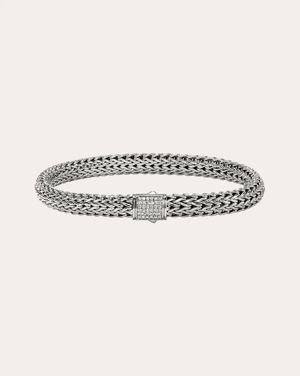 John Hardy Diamond 6.5mm Icon Chain Bracelet