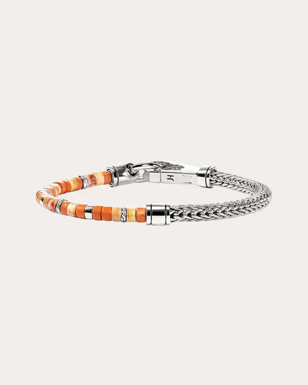 John Hardy Spiny Oyster Heishi Chain Bracelet