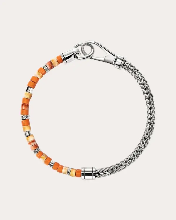 John Hardy Spiny Oyster Heishi Chain Bracelet