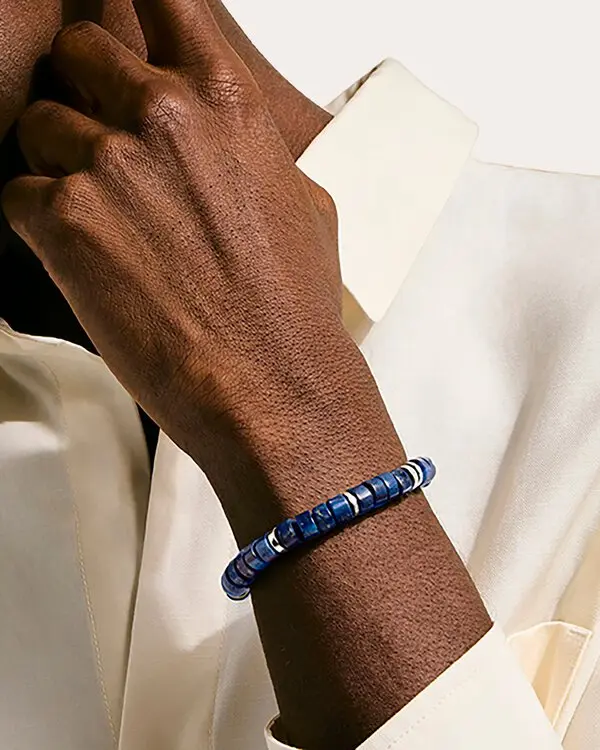 John Hardy 8mm Lapis Lazuli Heishi Bracelet