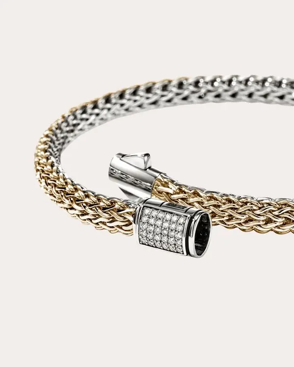 John Hardy Diamond 5mm Reversible Icon Bracelet
