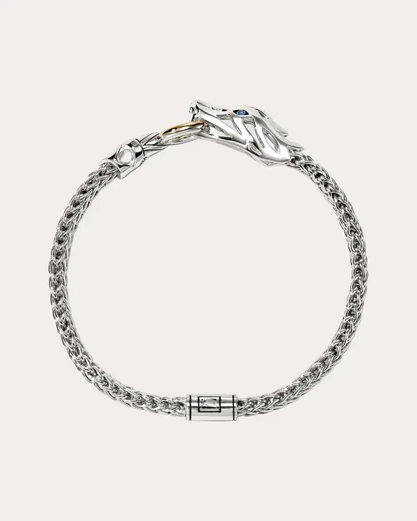 John Hardy Blue Sapphire Two-tone Naga Bracelet