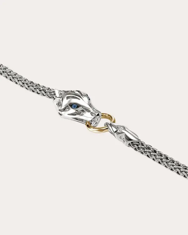 John Hardy Blue Sapphire Two-tone Naga Bracelet