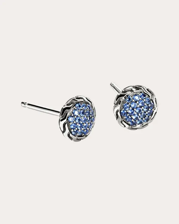 John Hardy Sapphire Jh Essential Pavé Stud Earrings
