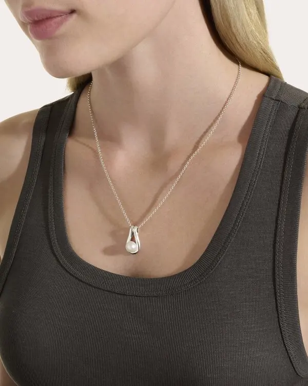 John Hardy Cultured Pearl Surf Pendant Necklace