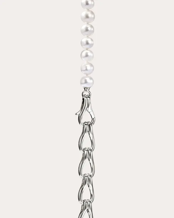 John Hardy Cultured Pearl Surf Necklace