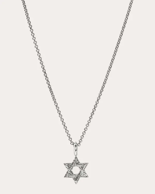 John Hardy Jh Essential Star Of David Pendant Necklace - Silver