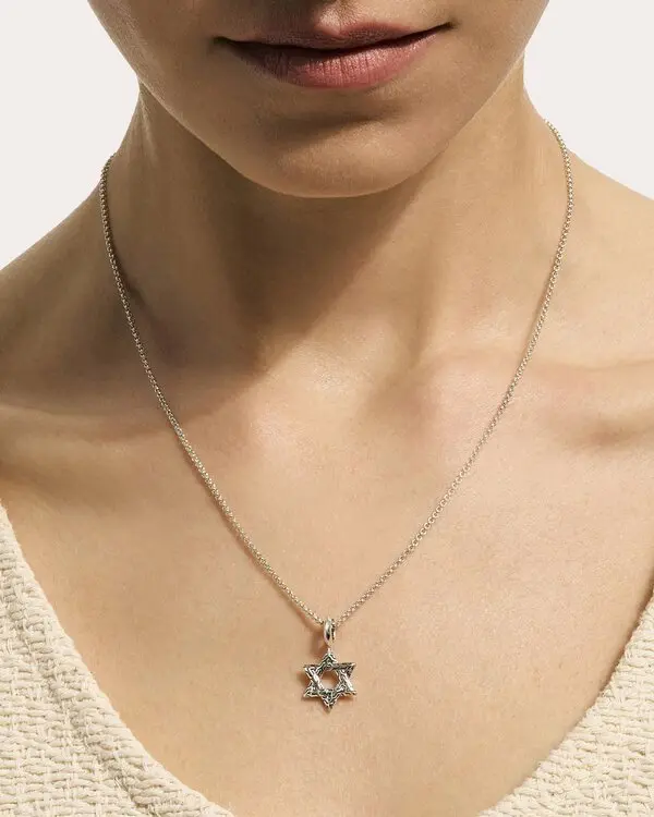 John Hardy Sterling Star Of David Pendant Necklace