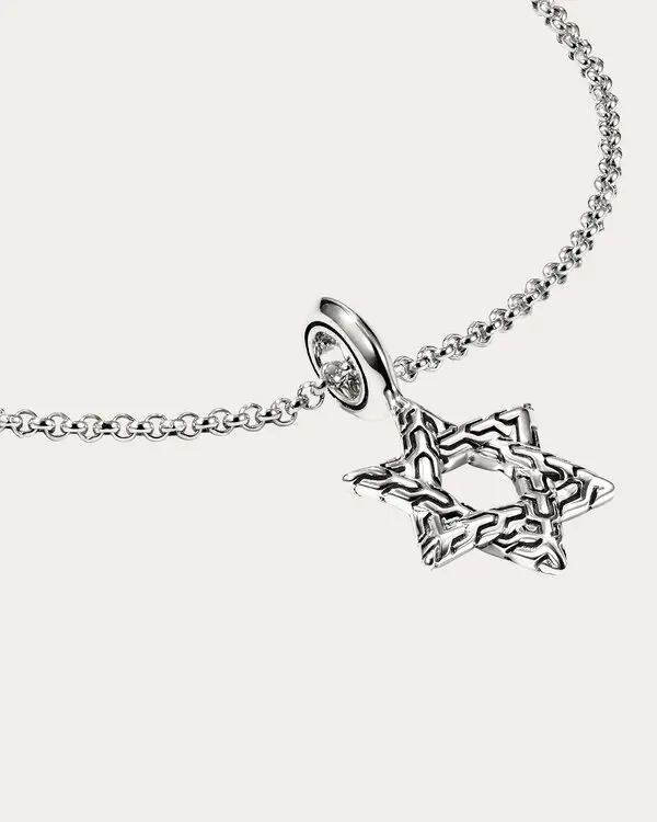 John Hardy Sterling Star Of David Pendant Necklace
