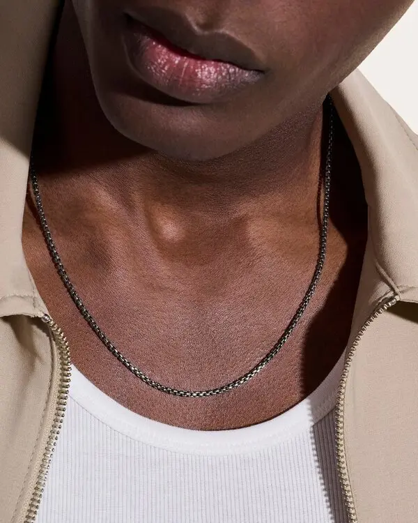 John Hardy 2.7mm Blackened Box Chain Necklace