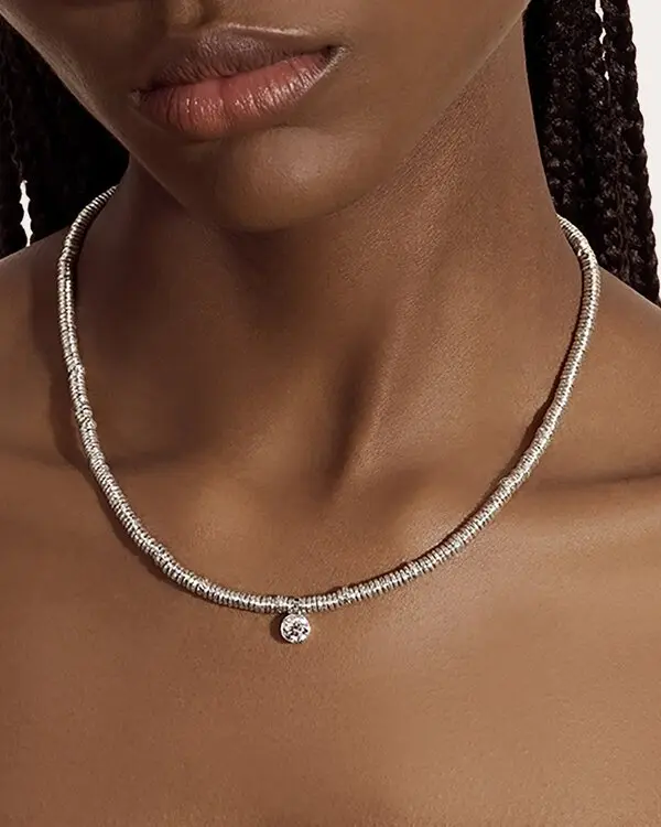 John Hardy 1ctw Diamond Lovestruck™ Heishi Necklace