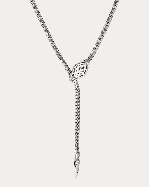 John Hardy Naga Lariat Necklace With Blue Sapphire