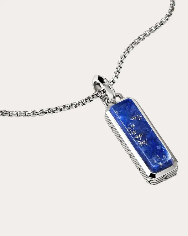 John Hardy Lapis Lazuli Talisman Pendant Necklace
