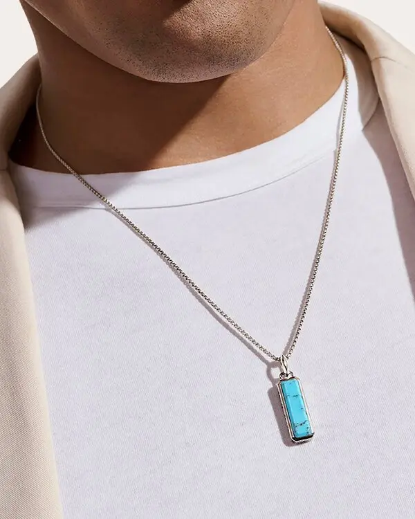 John Hardy Turquoise Talisman Pendant Necklace